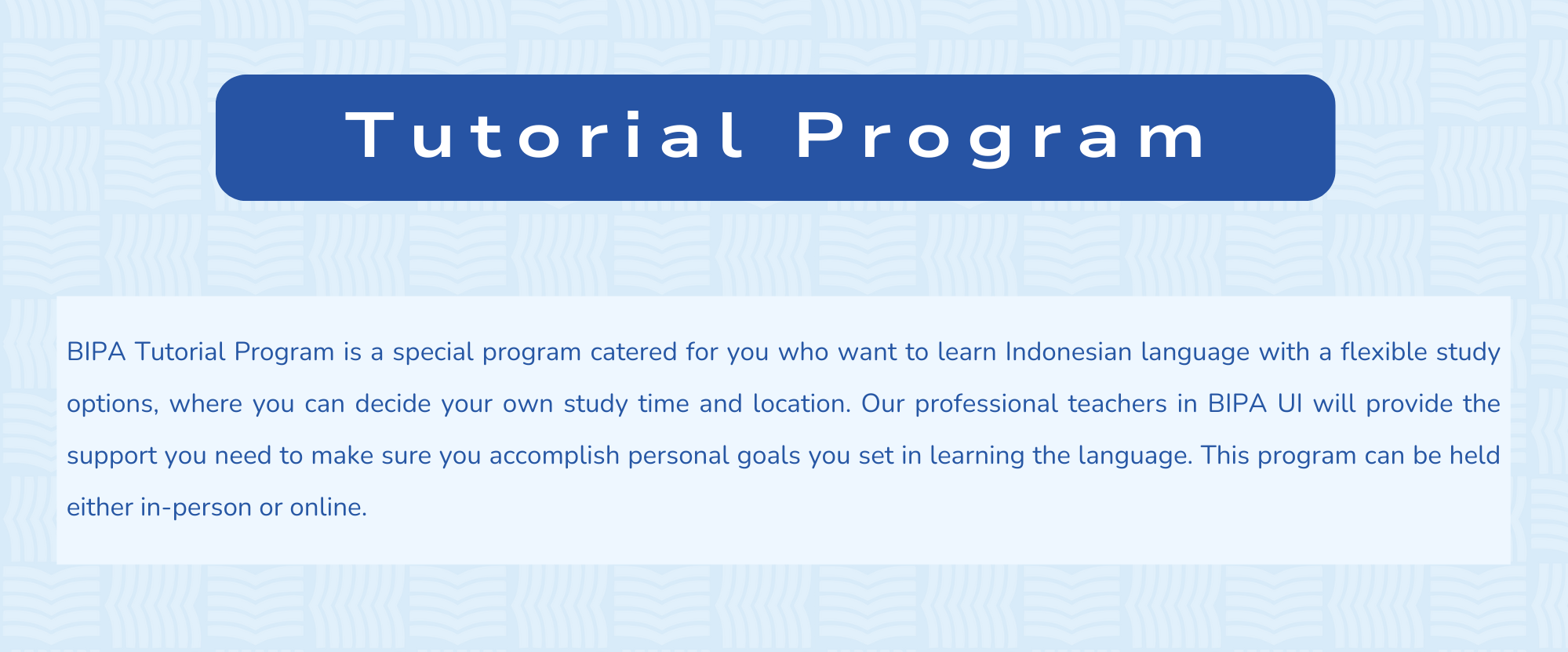 BIPA Program | Lembaga Bahasa Internasional FIB UI